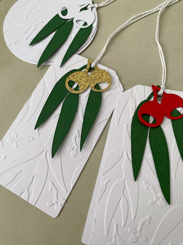 Gum leaf gift tags. Australian botanical gift tags, Birthday or Christ ...